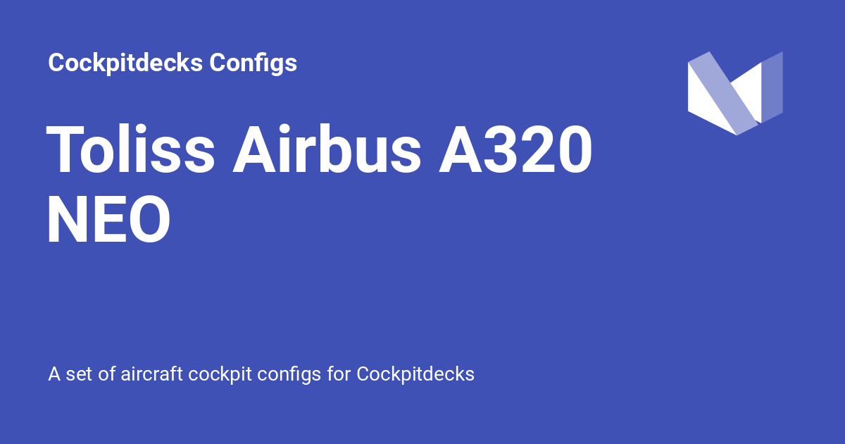 Toliss Airbus A320 NEO - Cockpitdecks Configs