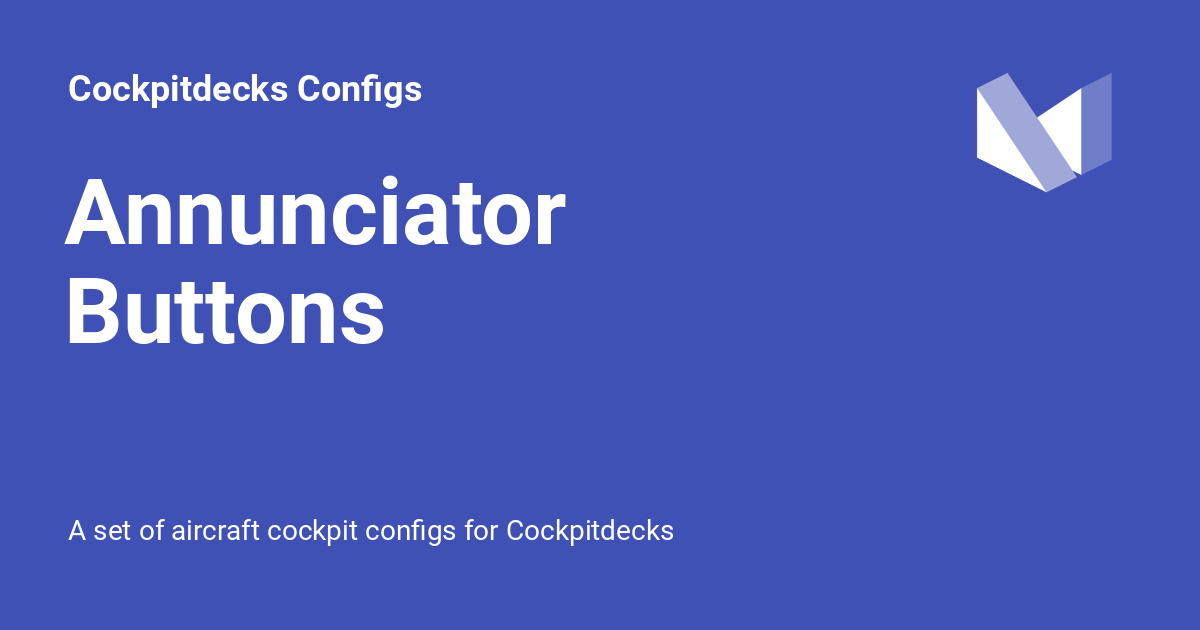 Annunciator Buttons - Cockpitdecks Configs