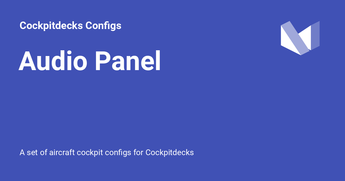 Audio Panel - Cockpitdecks Configs